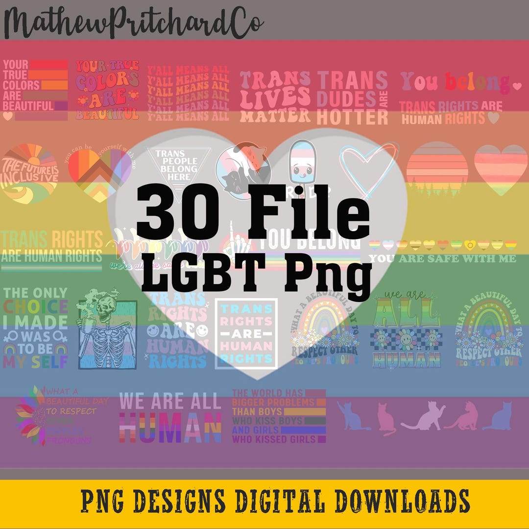 30+ LGBTQ Png Bundle, LGBT Png, Pride Png, Gay Pride Png, LGBT Quotes ...