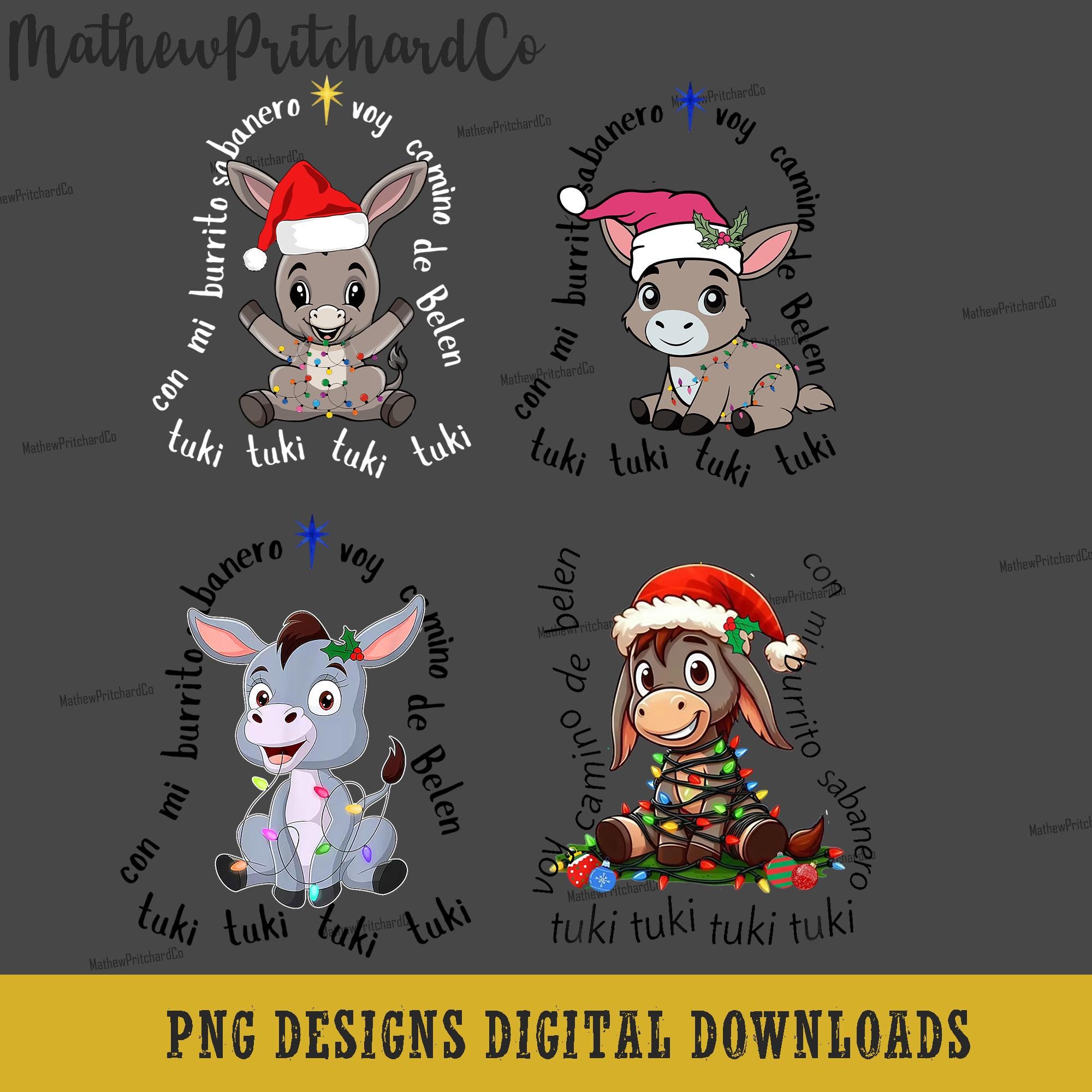 4+mi Burrito Sabanero Mexican PNG, Feliz Navidad Digital Download, Tuki ...