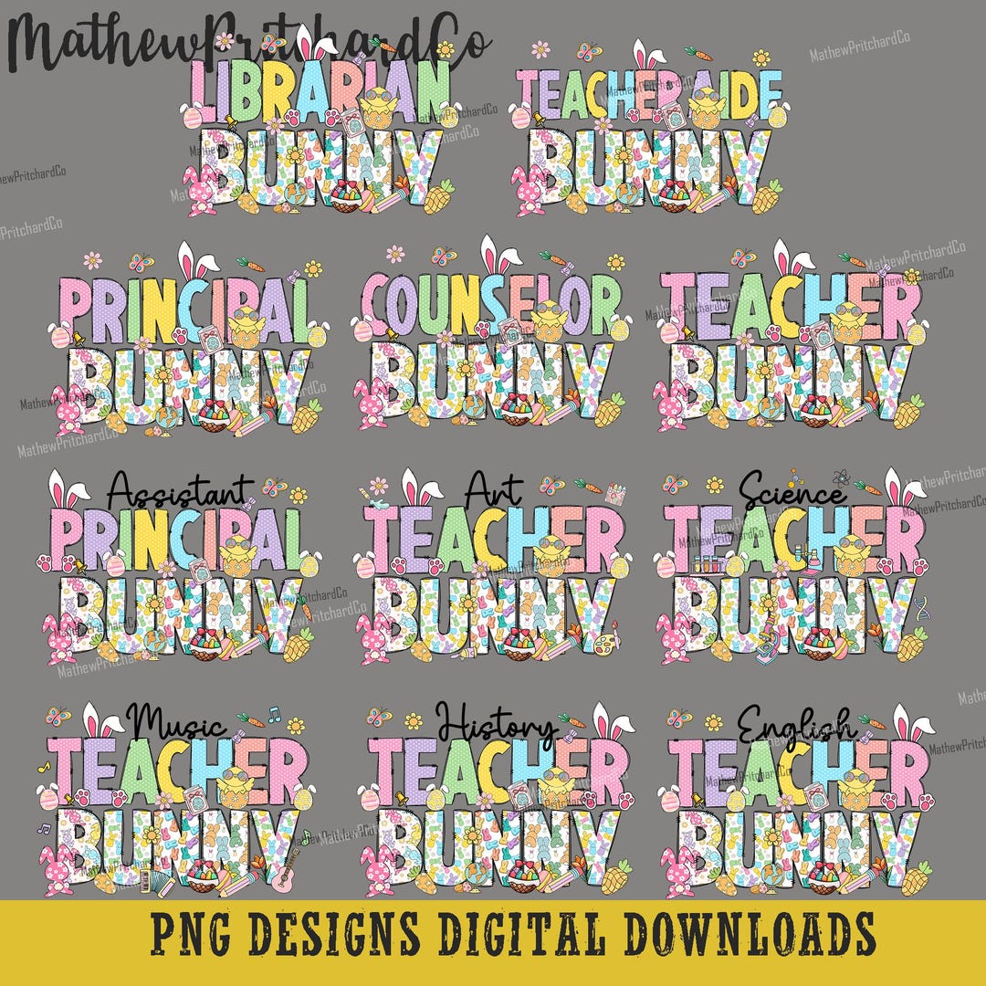 10teacher Easter Day Bundle Png, Happy Easter Day Png, Teacher Png ...
