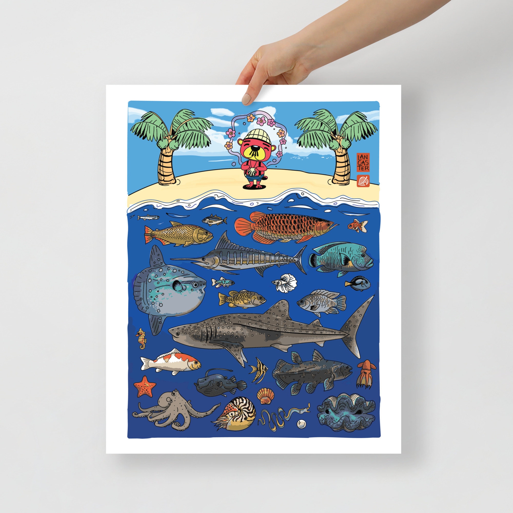 Ocean Creatures of Animal Crossing Print, New Horizons, Japanese Style ...