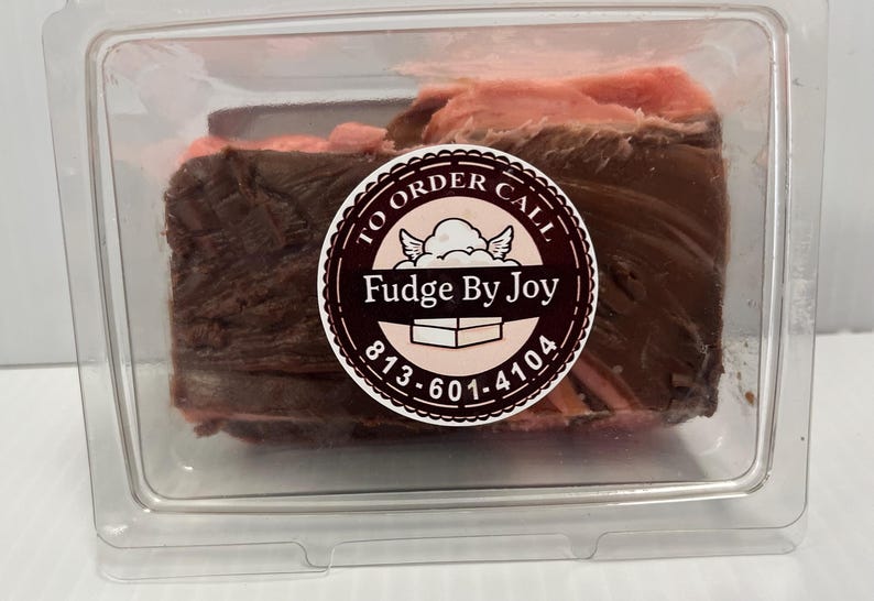 Chocolate Raspberry Swirl Fudge - Half Pound of Luxuriously Smooth ...