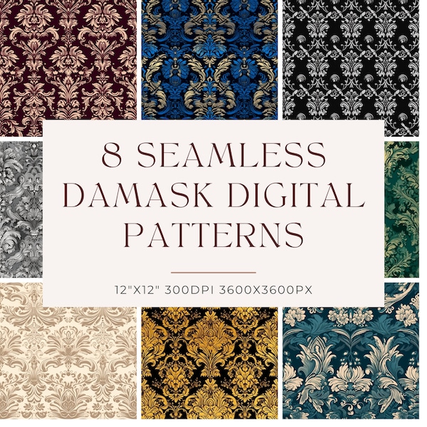 Damask Fabric - Etsy