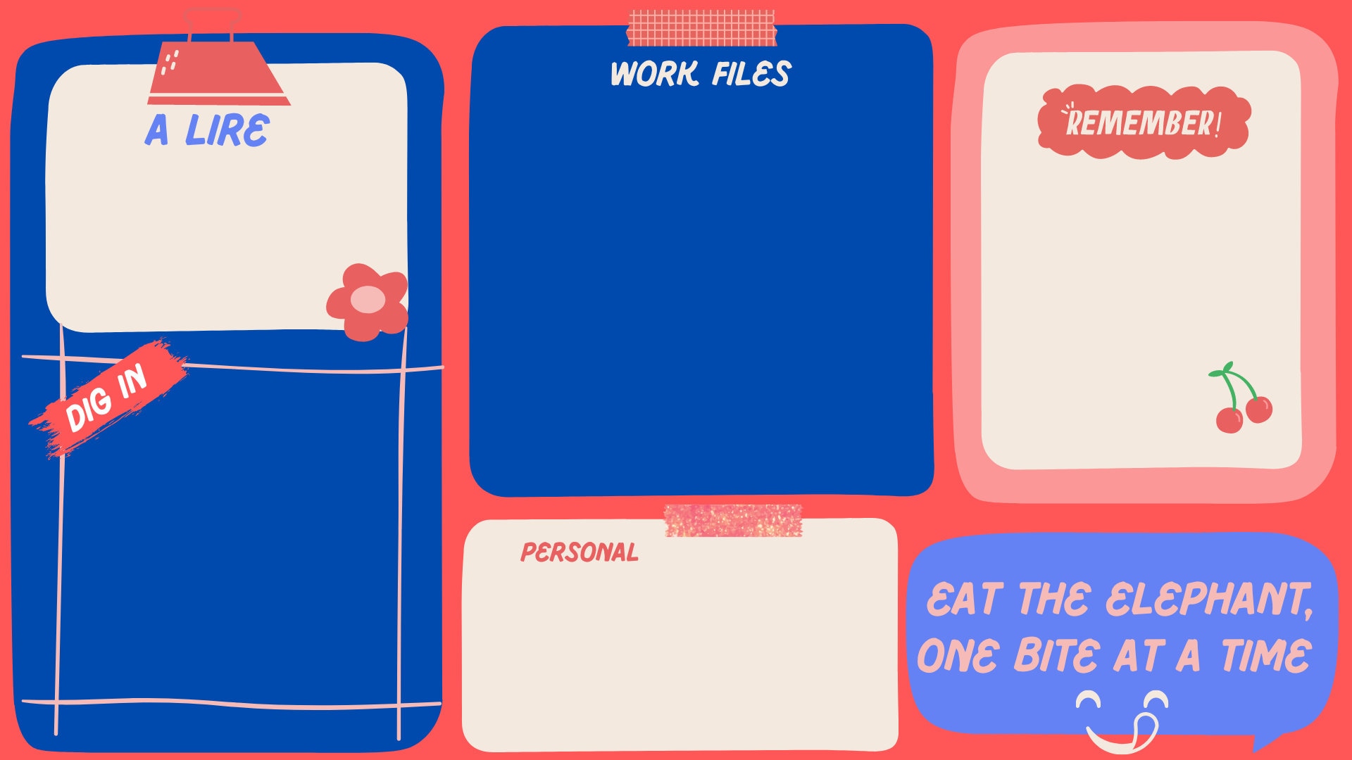 Retro Organized Desktop Wallpaper - Etsy