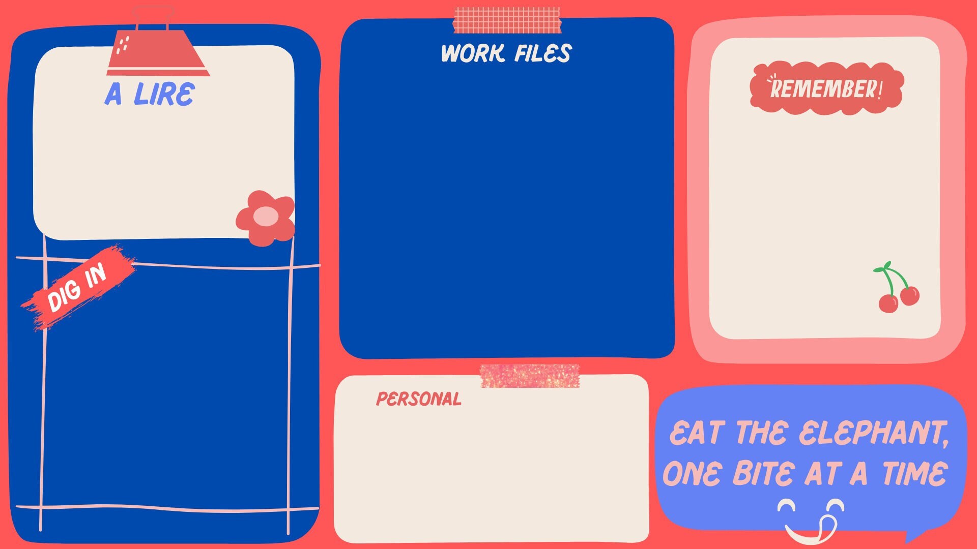 Retro Organized Desktop Wallpaper - Etsy