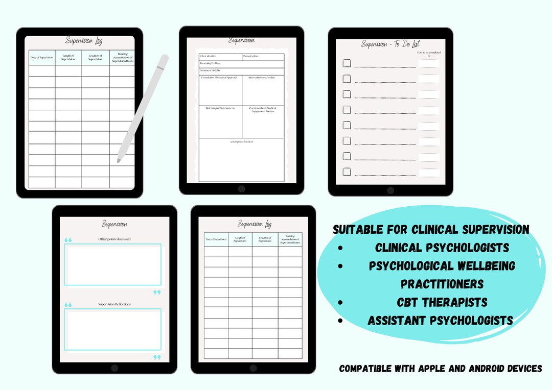 Clinical Supervision Tracker Log Reflection Guide Dclinpsy - Etsy