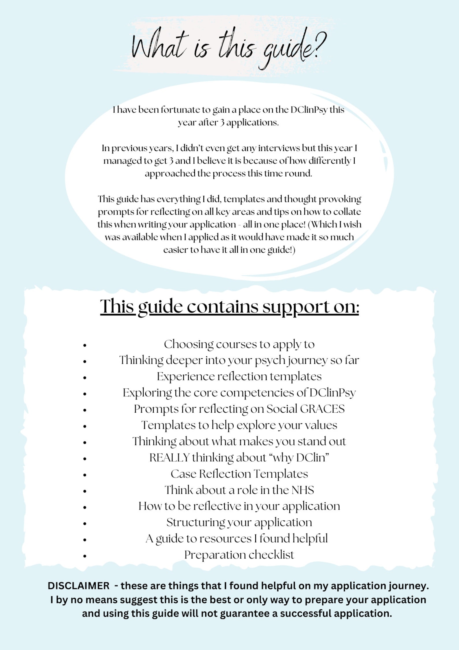 Clinical Psychology Reflection Guide Journal Dclinpsy Application - Etsy