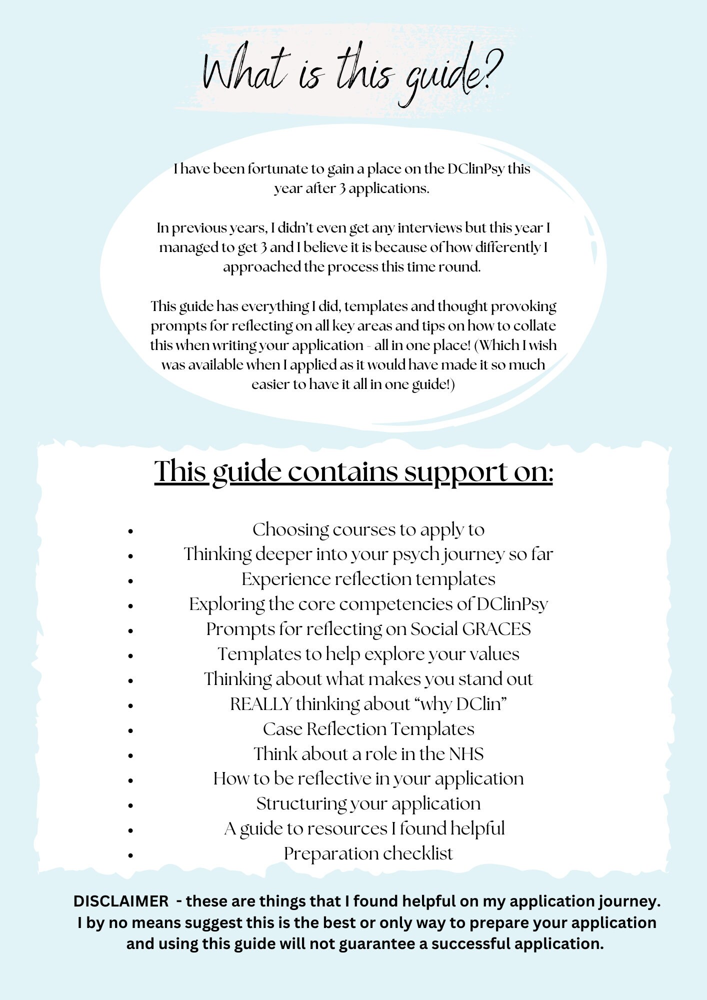 Clinical Psychology Reflection Guide Journal Dclinpsy Application - Etsy