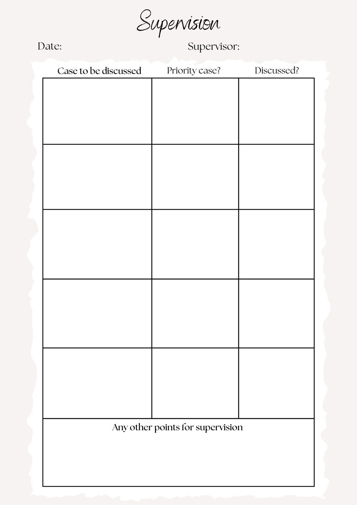 Clinical Supervision Tracker Log Reflection Guide Dclinpsy Assistant ...