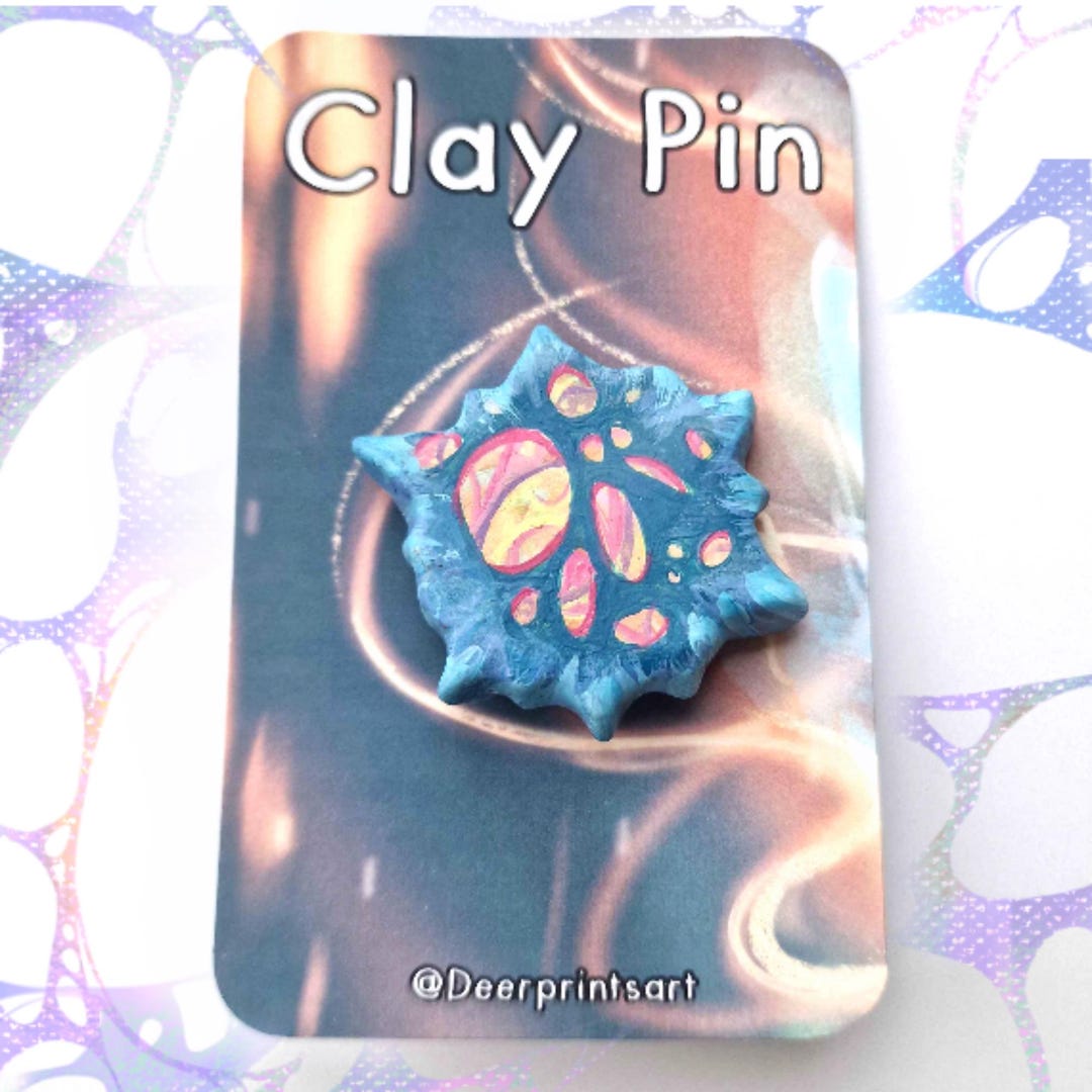 Handmade Arcane Anomaly/wild Rune Inspired Clay Pin - Etsy