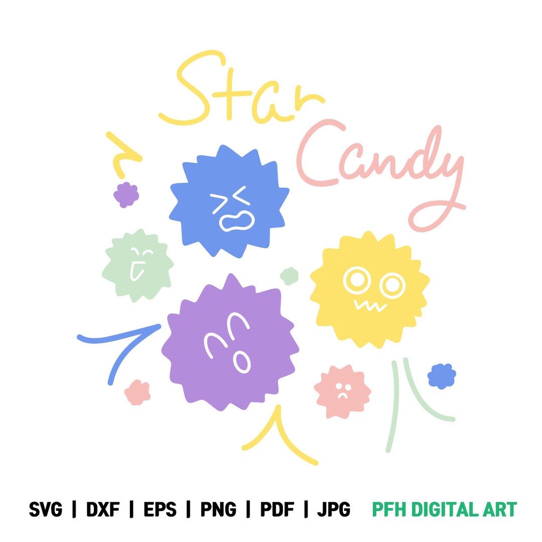 Star Candy Cutting File for Cricut Silhouette Laser Engraving / Can Be ...