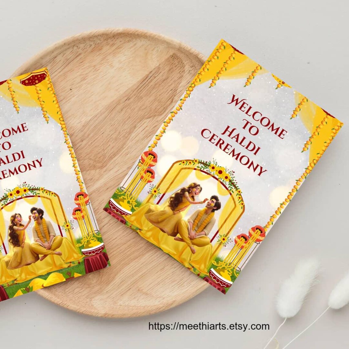 Haldi Function Invitation | Traditional Indian Wedding Card | Printable ...