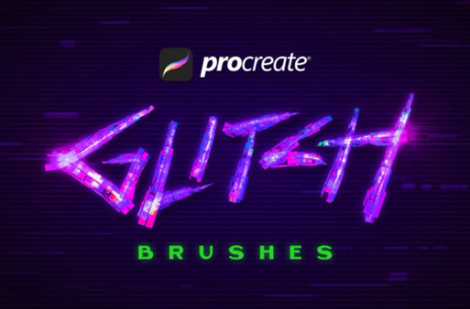 20 Procreate Glitch Lettering Brushes - Procreate Brushes, Glitch Font ...
