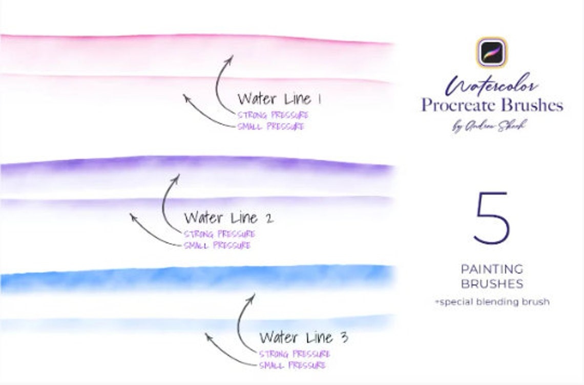 22 Watercolor Procreate Brushes - Dynamic Watercolor Procreate Brushes ...