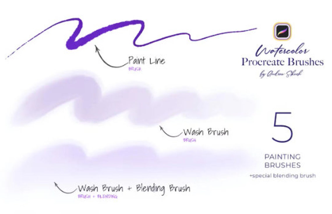 22 Watercolor Procreate Brushes - Dynamic Watercolor Procreate Brushes ...