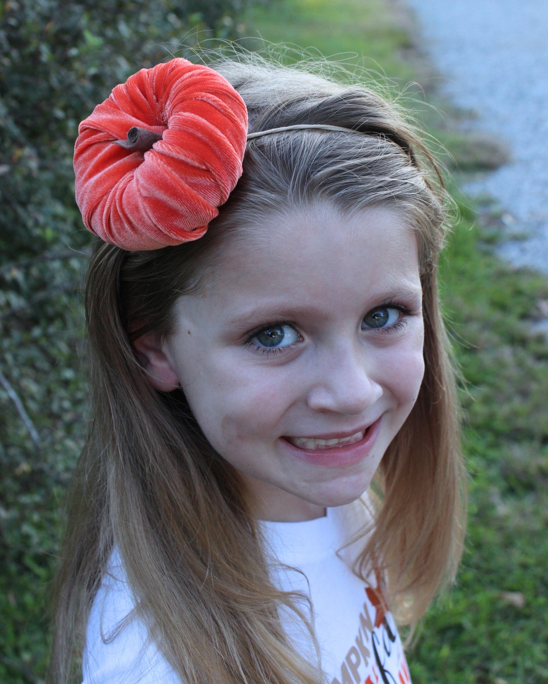 Velvet Pumpkin Headband/pumpkin Clip/pumpkin Headband/fall Pumpkin ...