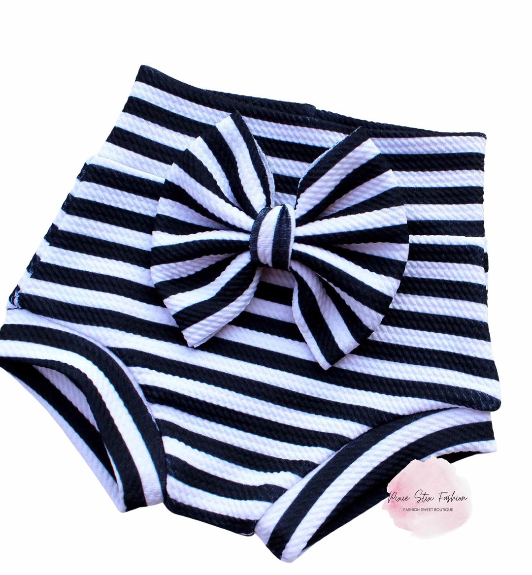 Black and White Halloween Stripes Baby Bummie/ Baby Bloomers/halloween Baby/toddler Bummies/bow ...