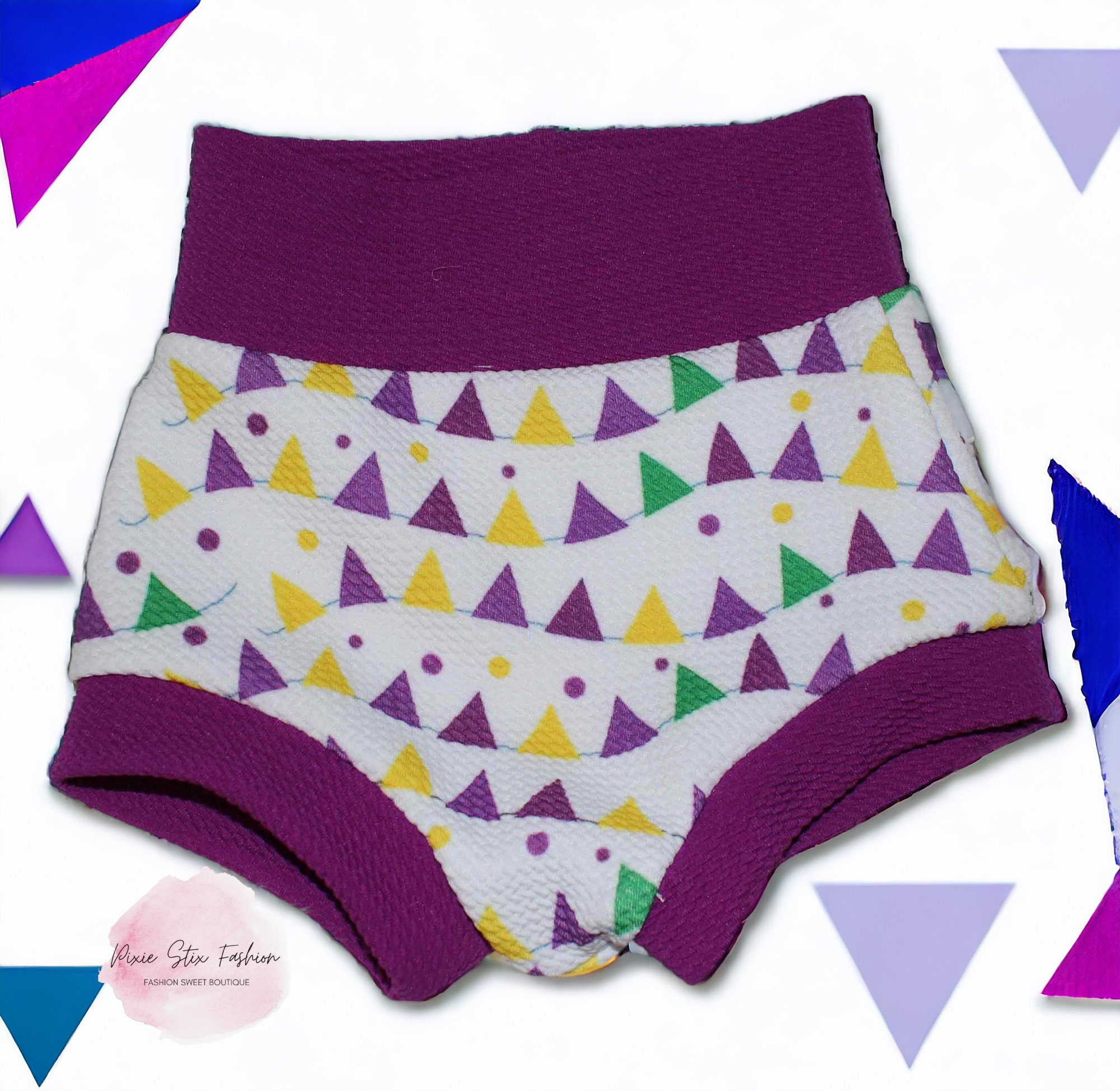 Mardi Gras Baby Bummie and Bow Headwrap/toddler Bummies/baby Diaper ...