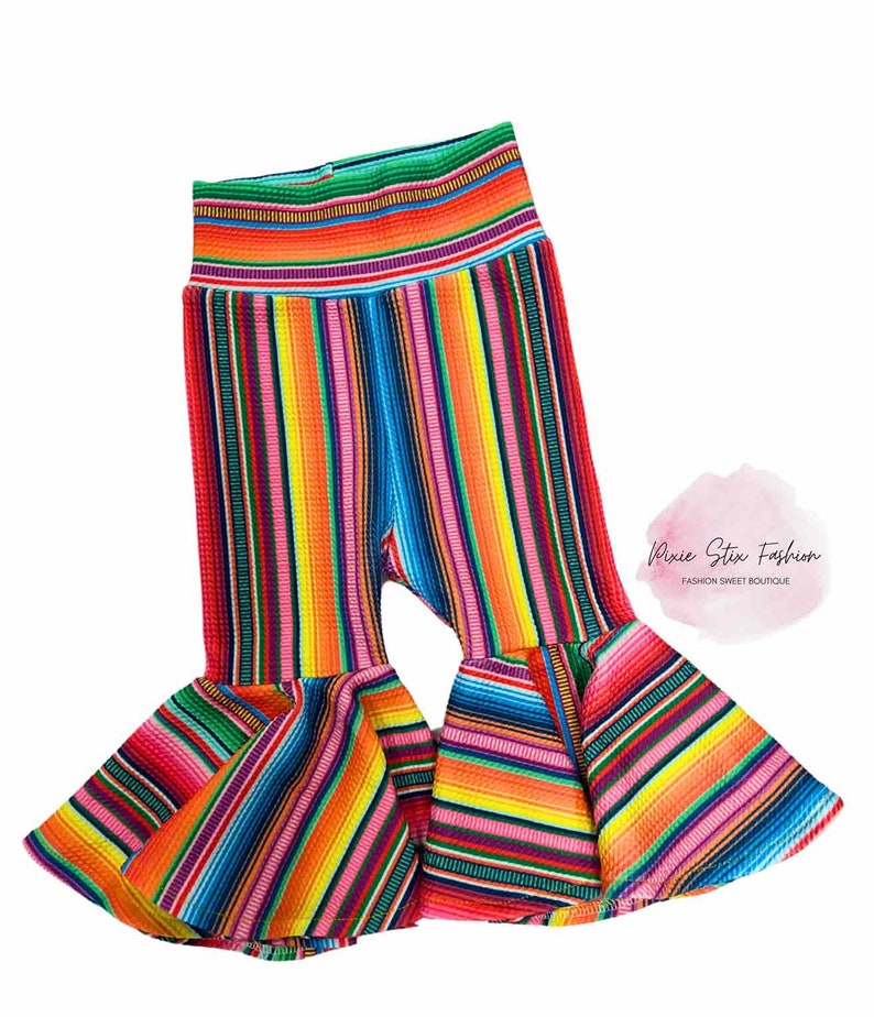 Mexican Serape Baby Girl Bell Bottoms/infant-toddler Serape Pants/bell ...
