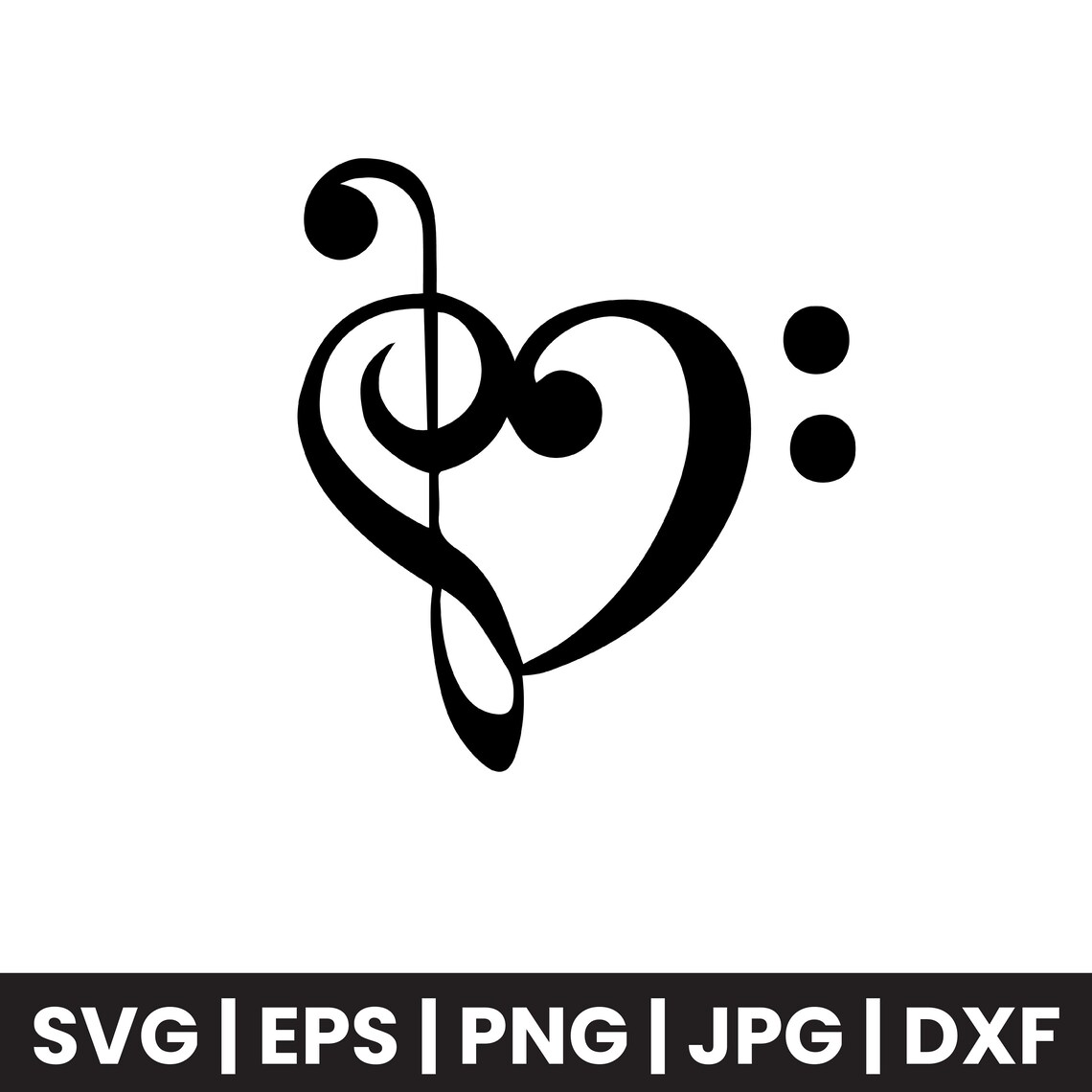 Music Note SVG Musical Note SVG Heart Music Note SVG Love Heart Svg ...