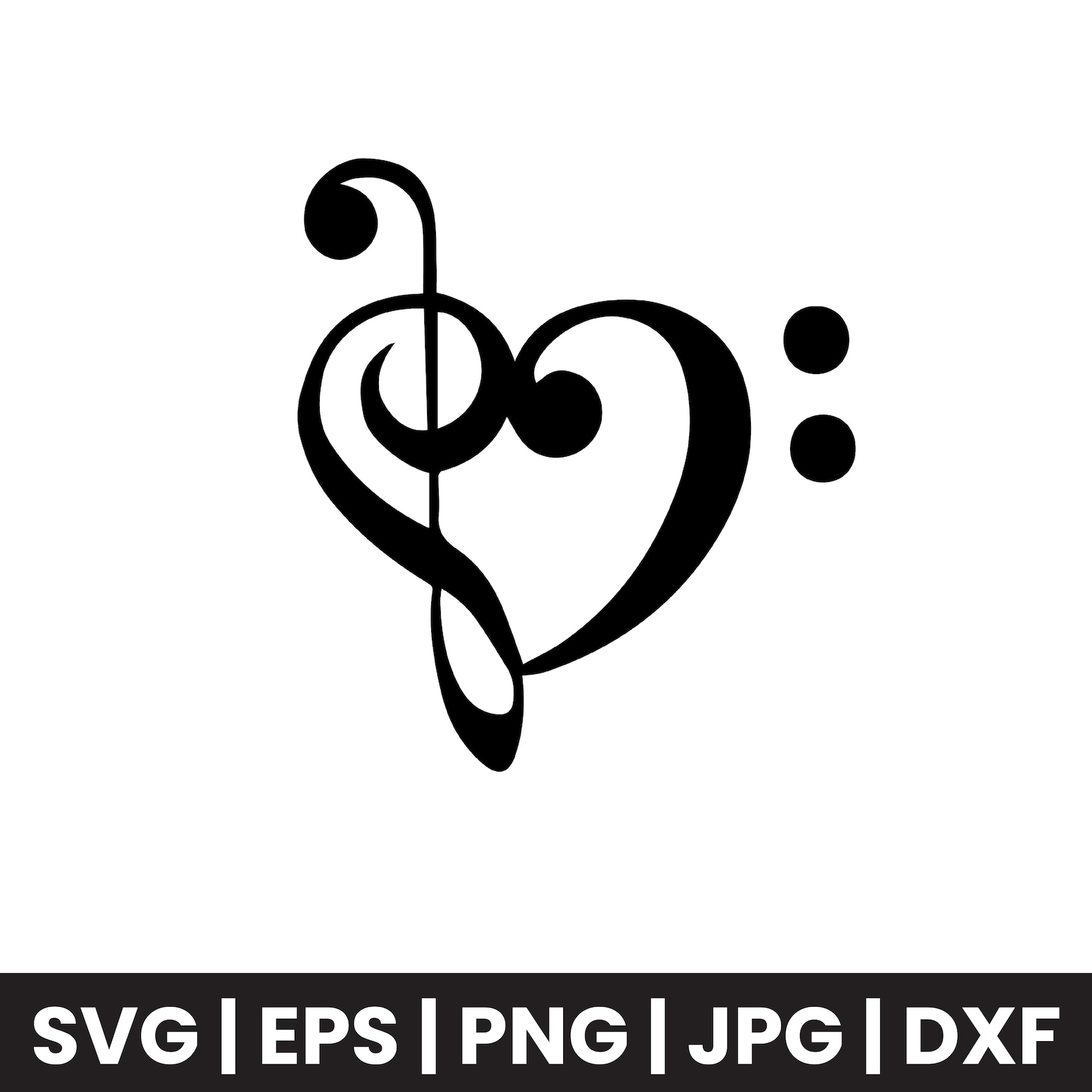 Music Note SVG Musical Note SVG Heart Music Note SVG Love Heart Svg ...