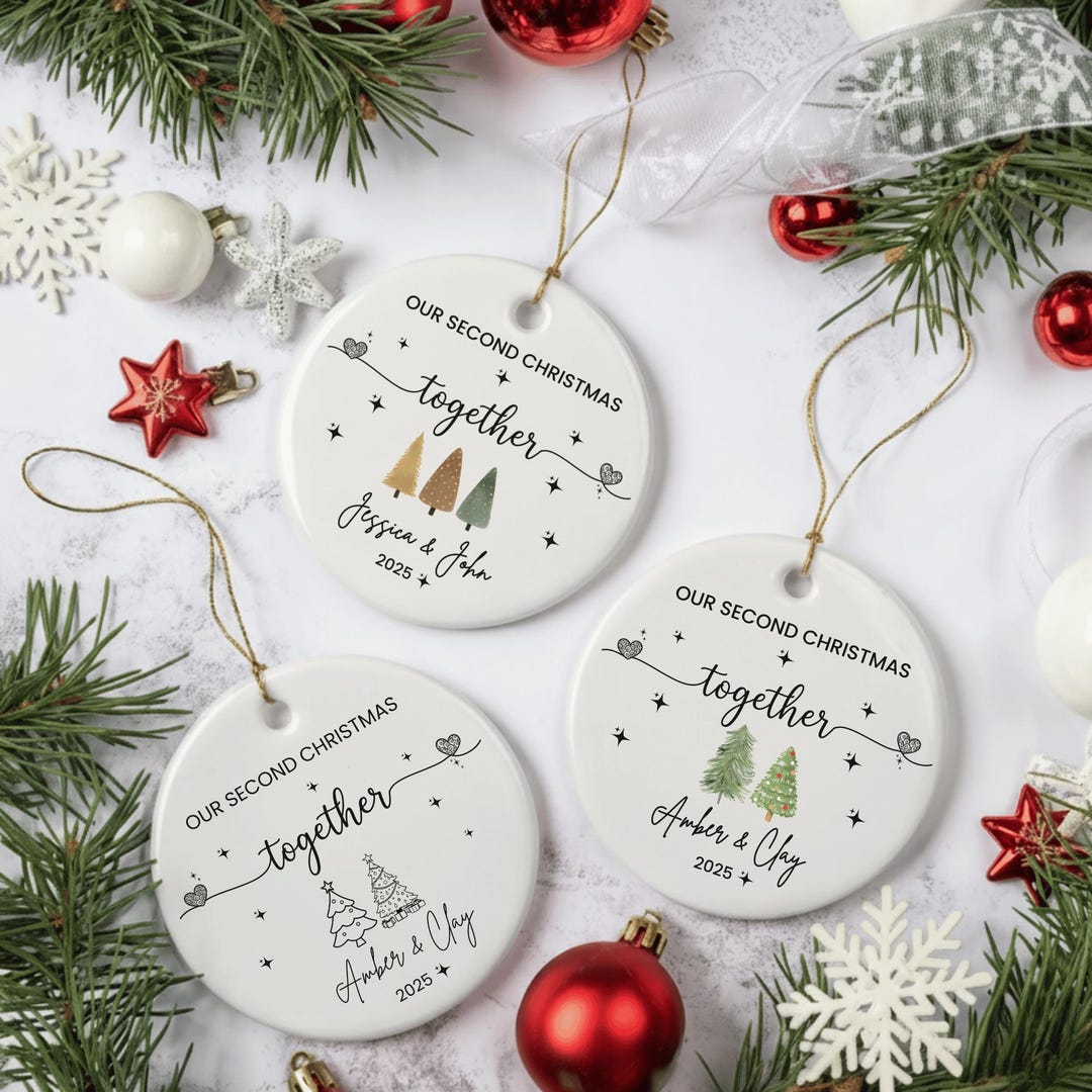 Personalized Second Christmas Together Keepsake, Couples Christmas ...