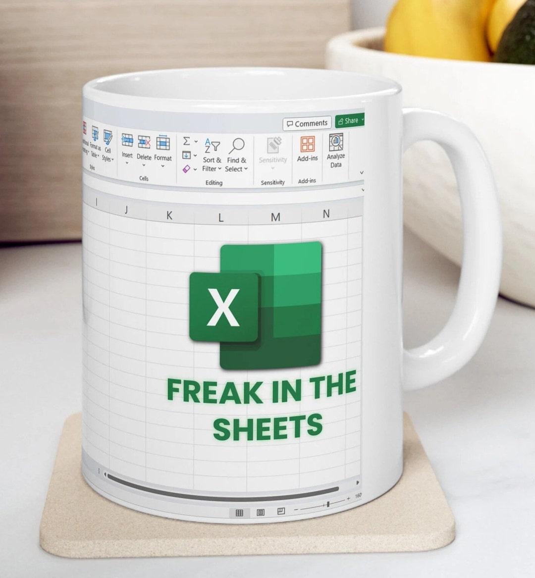 Freak in the Sheets Excel Mug Excel Shortcut Mug Excel Mug Wrap Excel ...