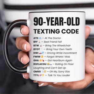 Funny 90th Birthday Mug Gift, Funny Gift for 90 Year Old, 90th Birthday ...