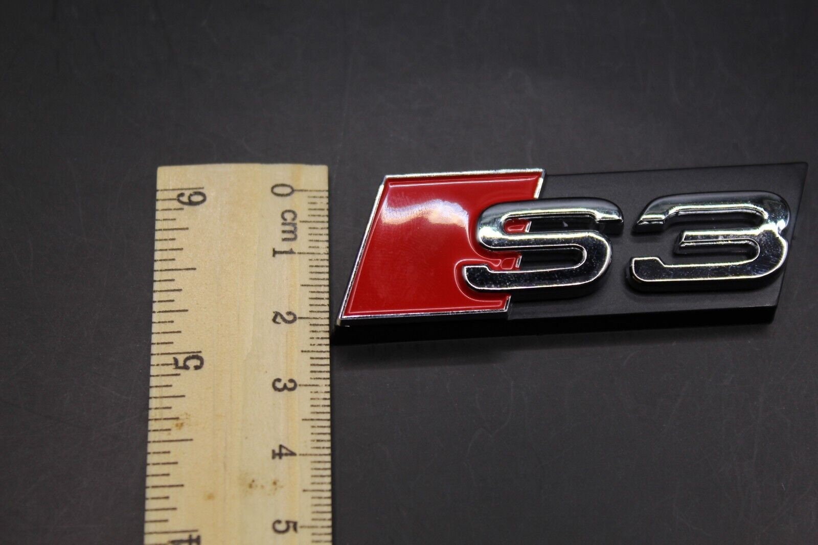 Chrome Silver Red S3 Honeycomb Front Grille Badge Clip Bracket Fit for ...