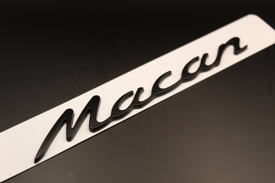 Matte Black Macan Badge for Porsche - Etsy