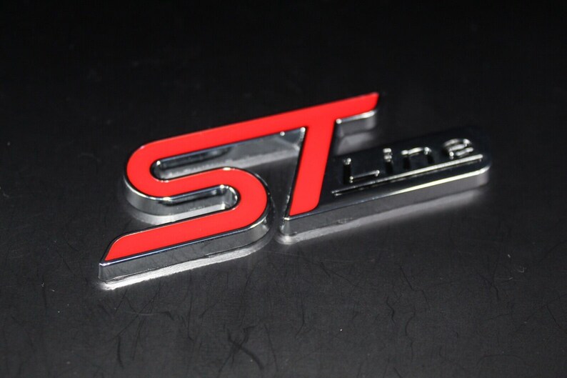 ST Line Rear Boot Tailgate Badge for Ford Focus Fiesta Mondeo Escape ...