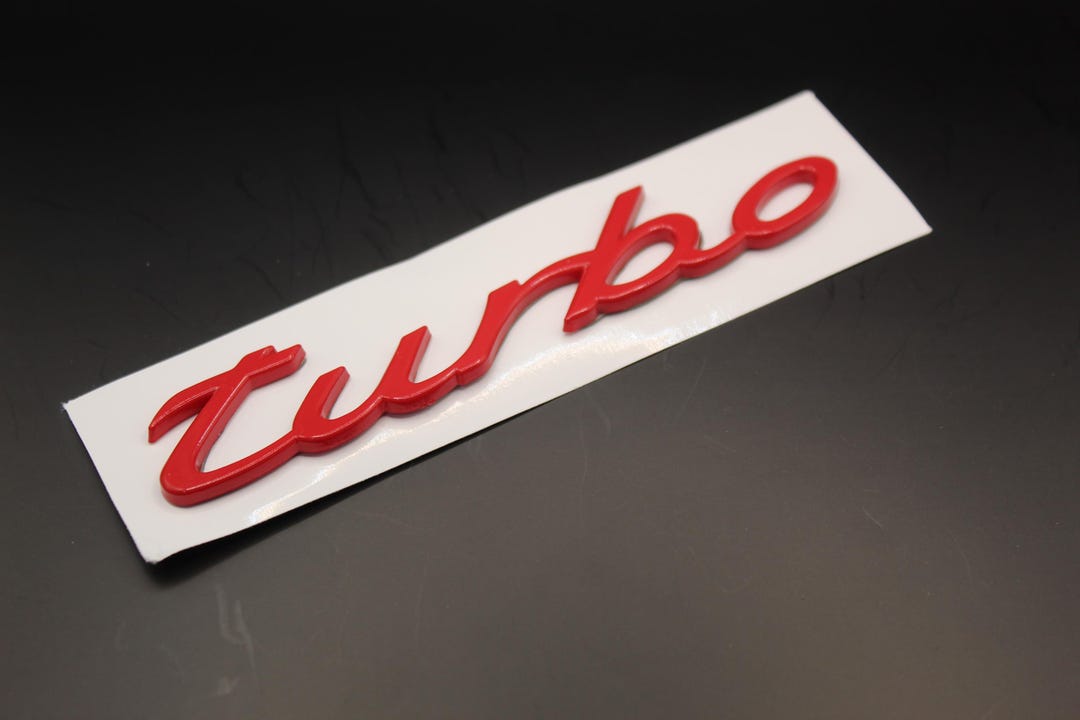Red Turbo Badge Fits Porsche - Etsy