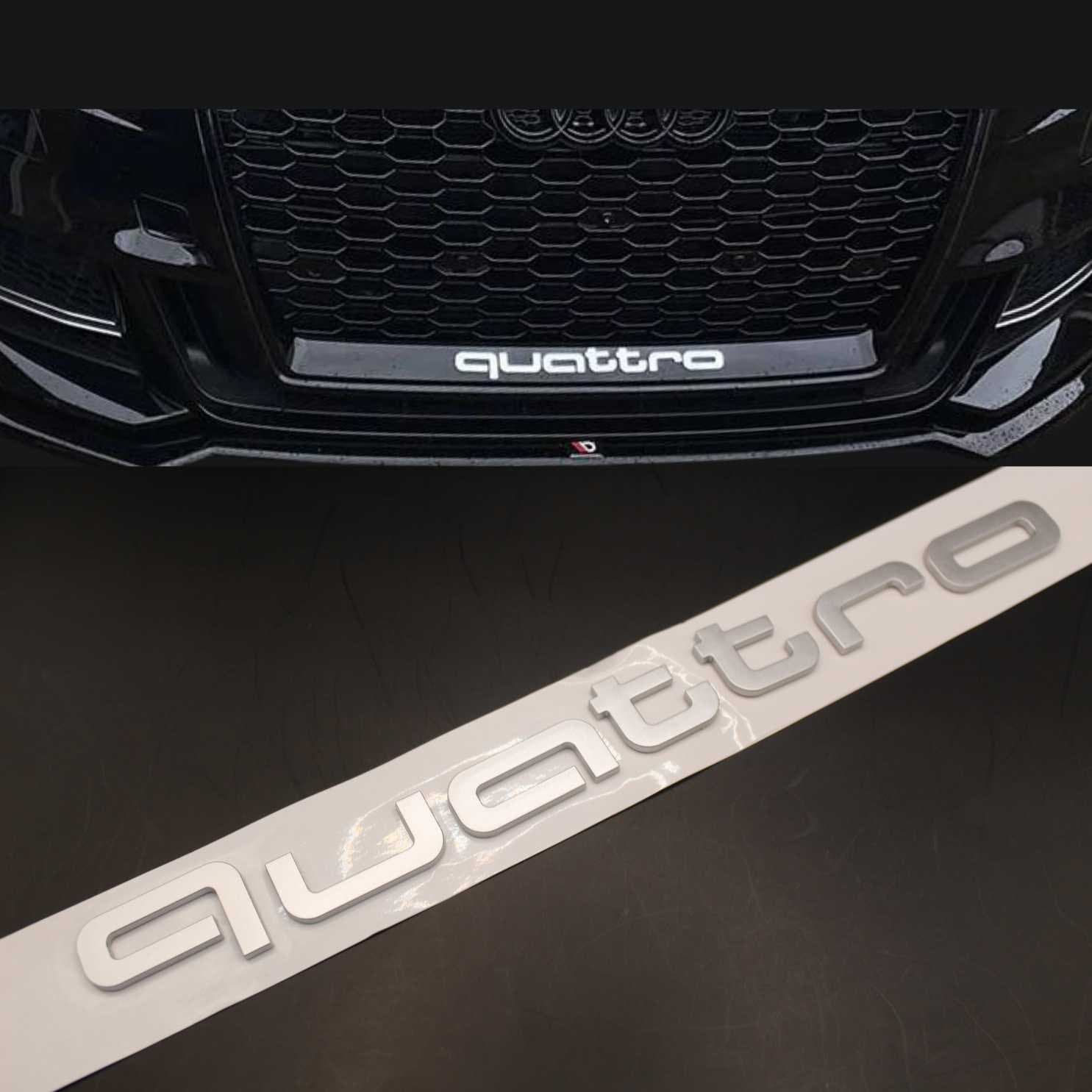 Matte Silver Quattro Front Bumper Grille Badge for Audi - Etsy