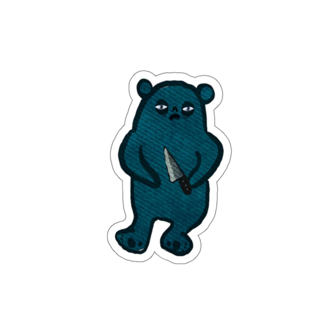 Insomnia Bear Die-cut Stickers, Adhesive Decals, Laptop Decals, Water ...