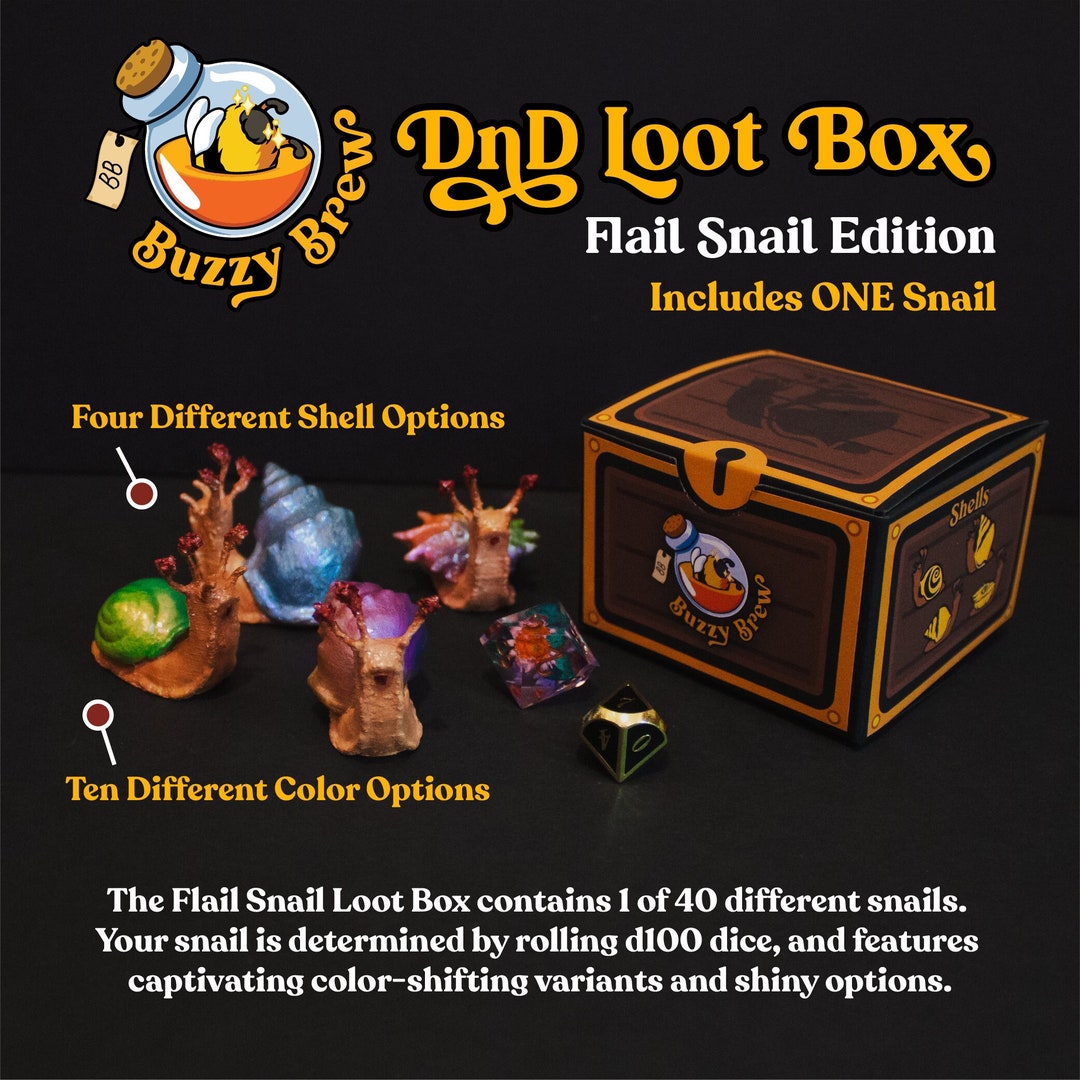 Dnd Loot Box Flail Snail Edition 1 Snail per Box - Etsy