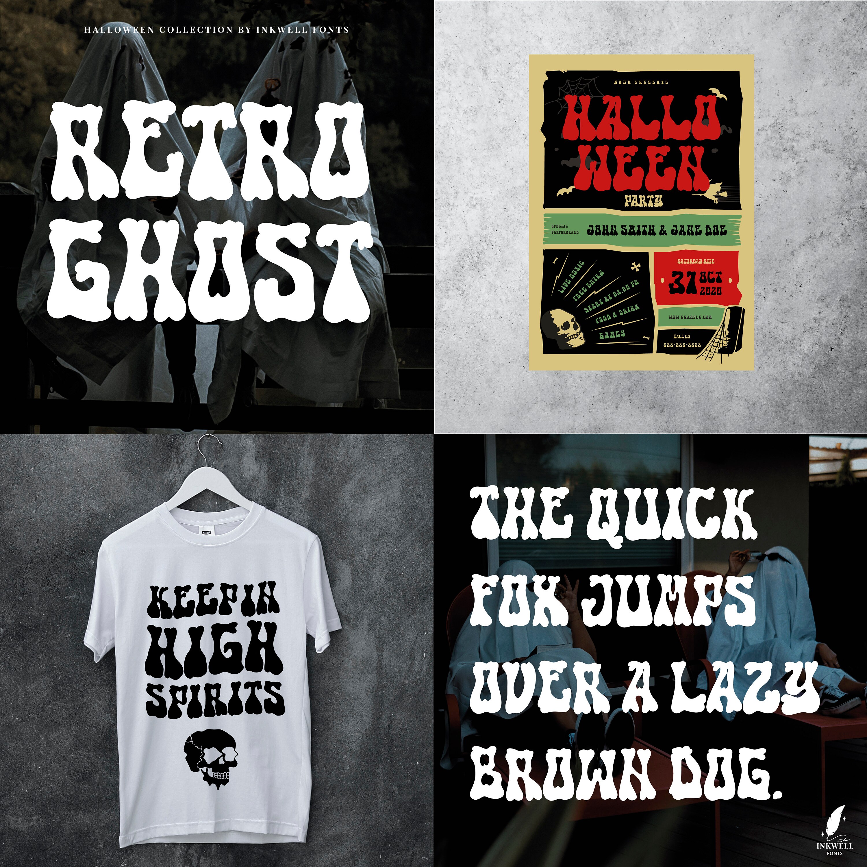 Halloween Font Bundle Font Bundle, Retro Halloween, Halloween Font ...