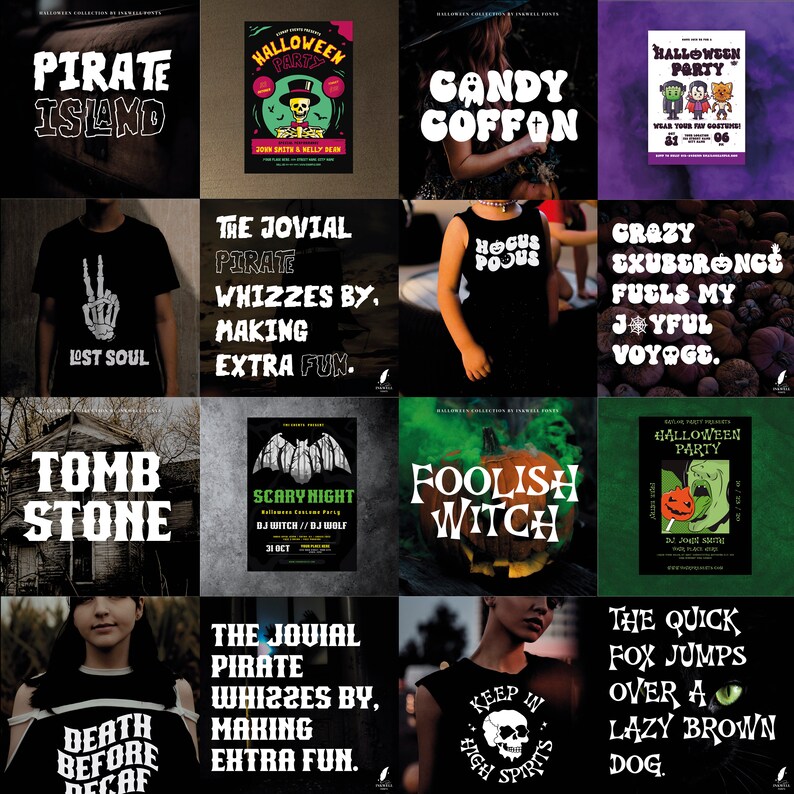 Halloween Font Bundle Font Bundle, Retro Halloween, Halloween Font ...