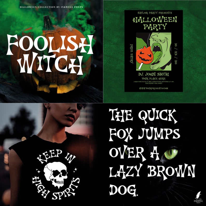 Halloween Font Bundle Font Bundle, Retro Halloween, Halloween Font ...