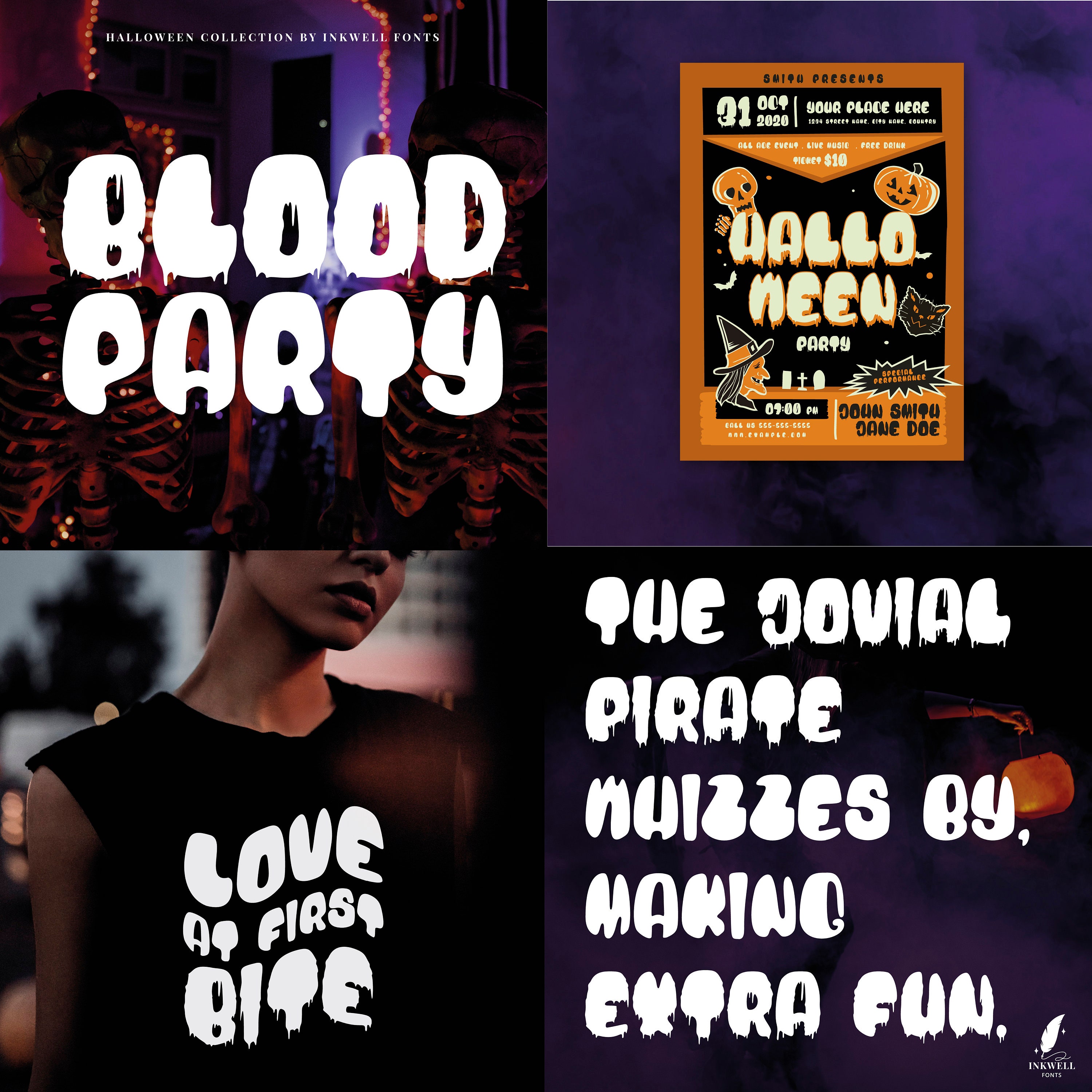 Halloween Font Bundle Font Bundle, Retro Halloween, Halloween Font ...