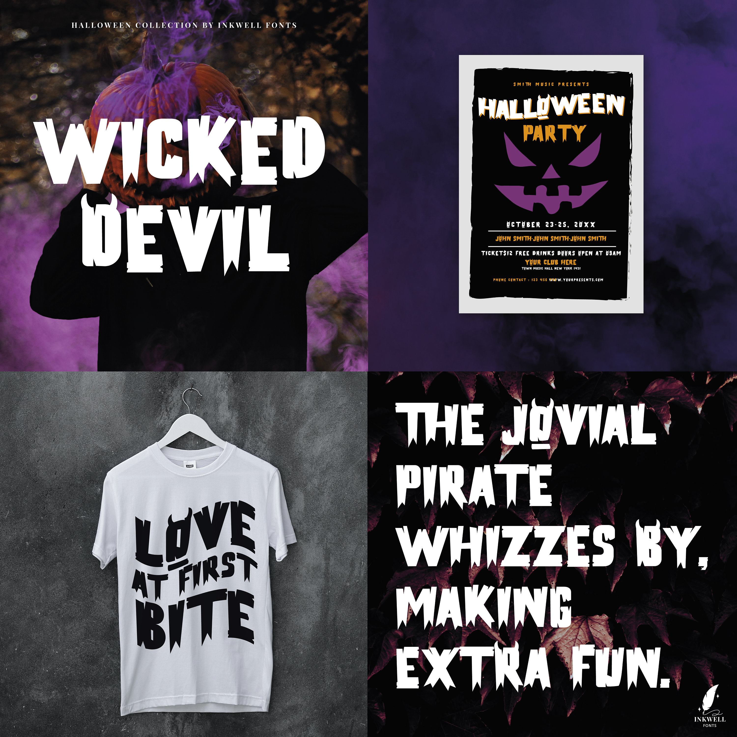 Halloween Font Bundle Font Bundle, Retro Halloween, Halloween Font ...