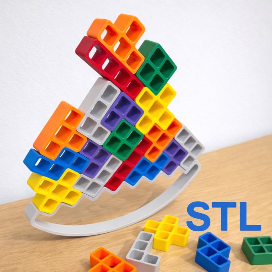 Puzzle Stacking Game | 3D STL File - Etsy