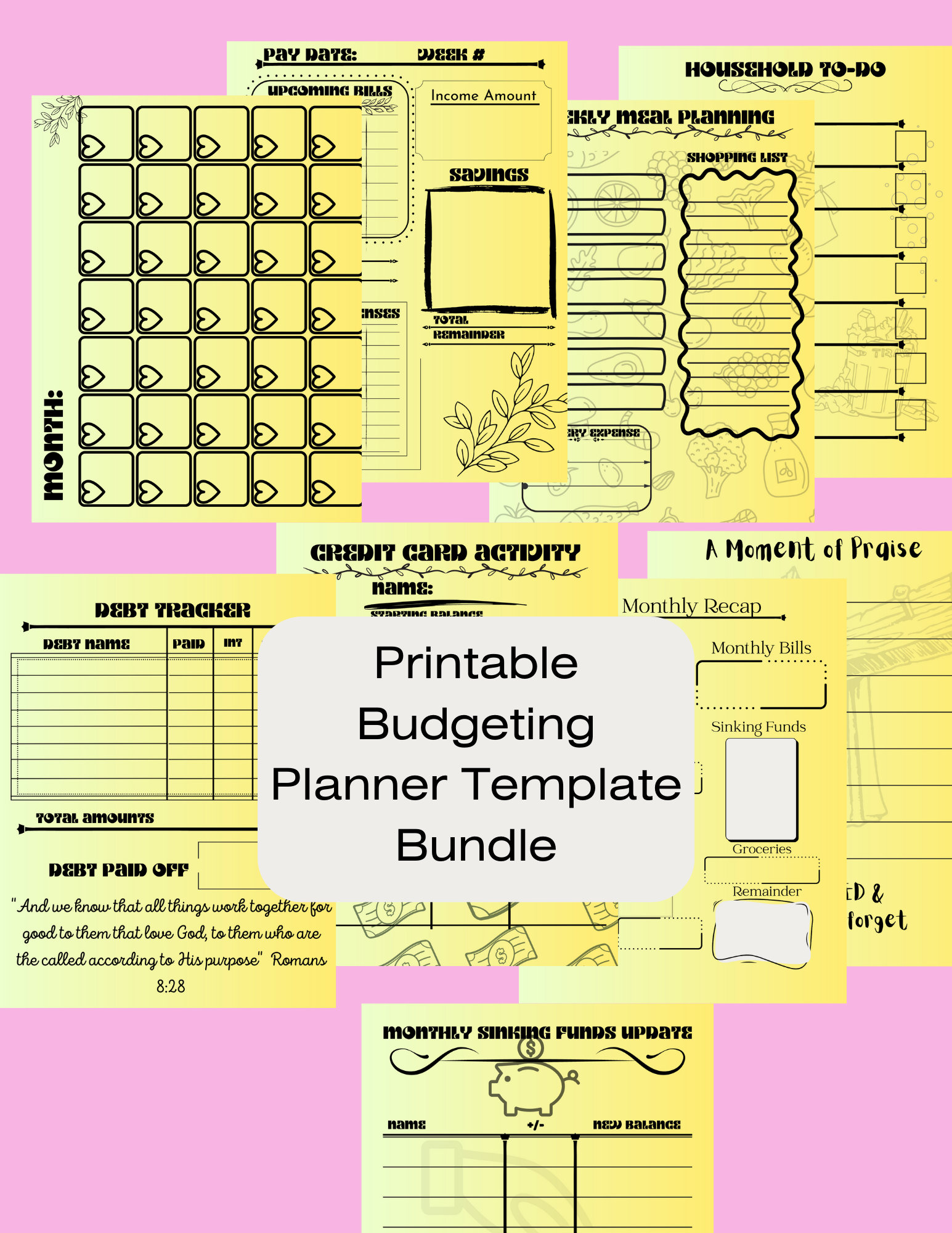 Printable Budgeting Planner Template Bundle Budget by - Etsy