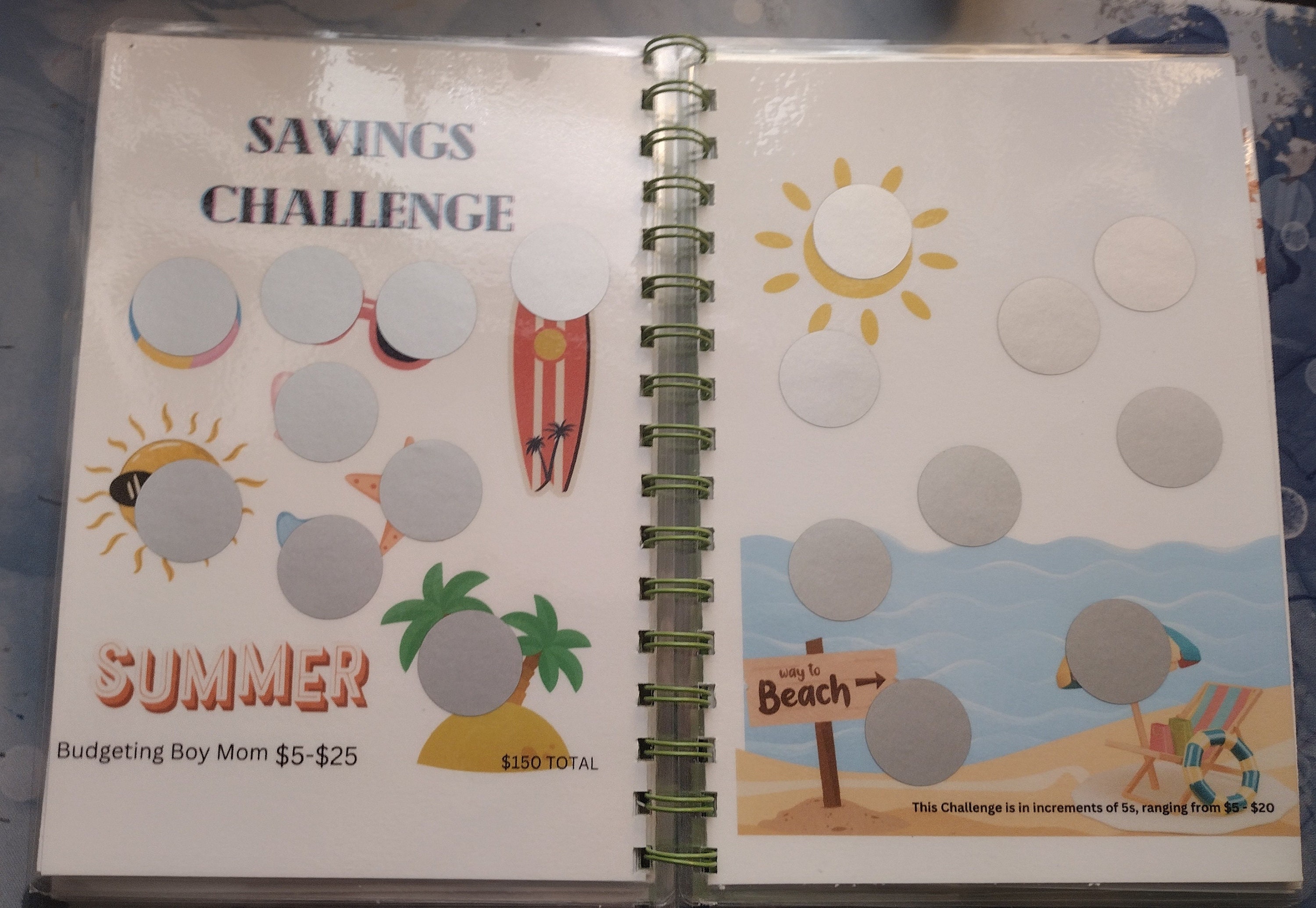 Scratch and Save Challenge Envelope Book, Handmade, Savings Challenges ...