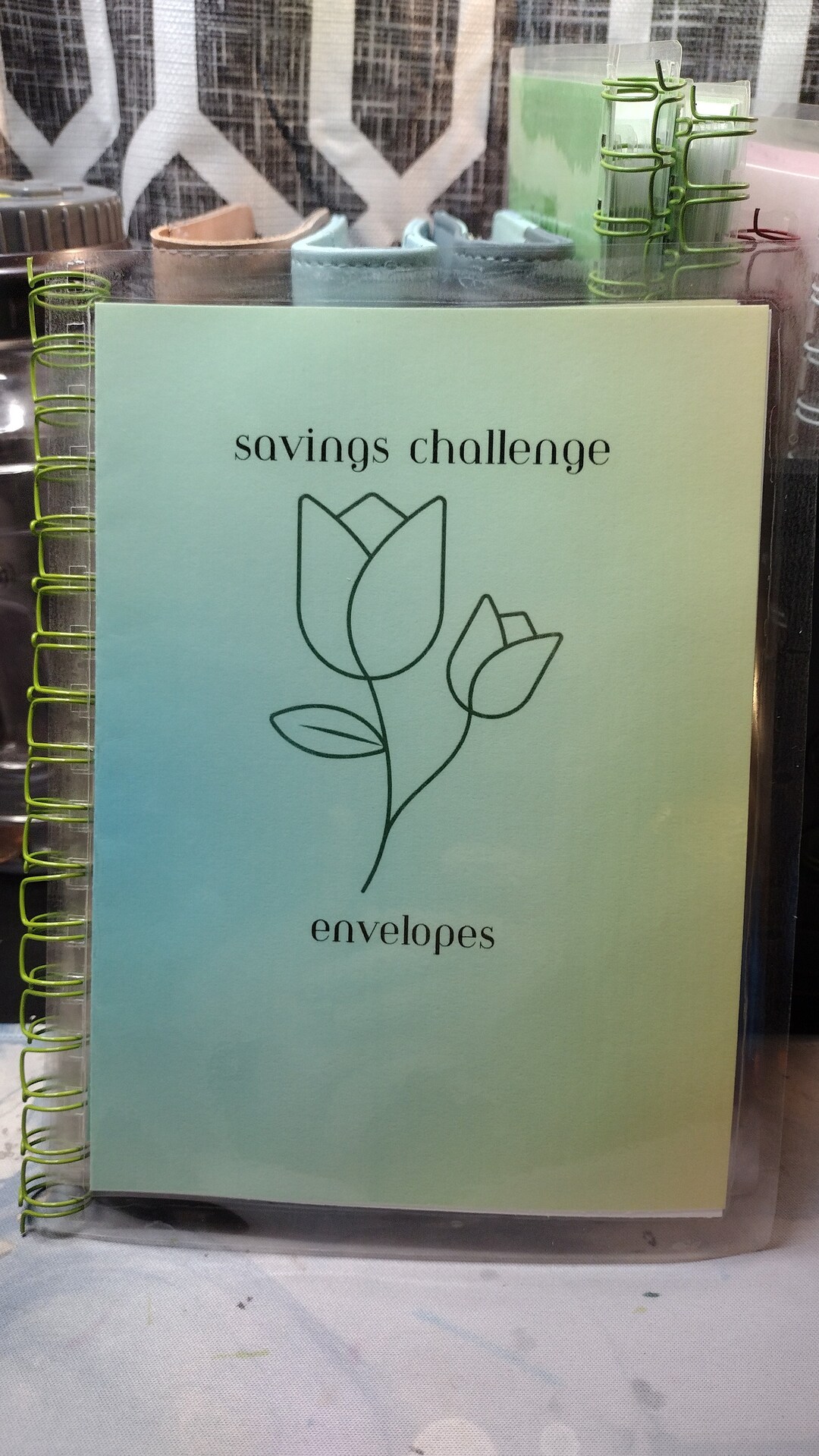 One Month Ahead Envelope Challenge Book, Homemade, Laminated and ...