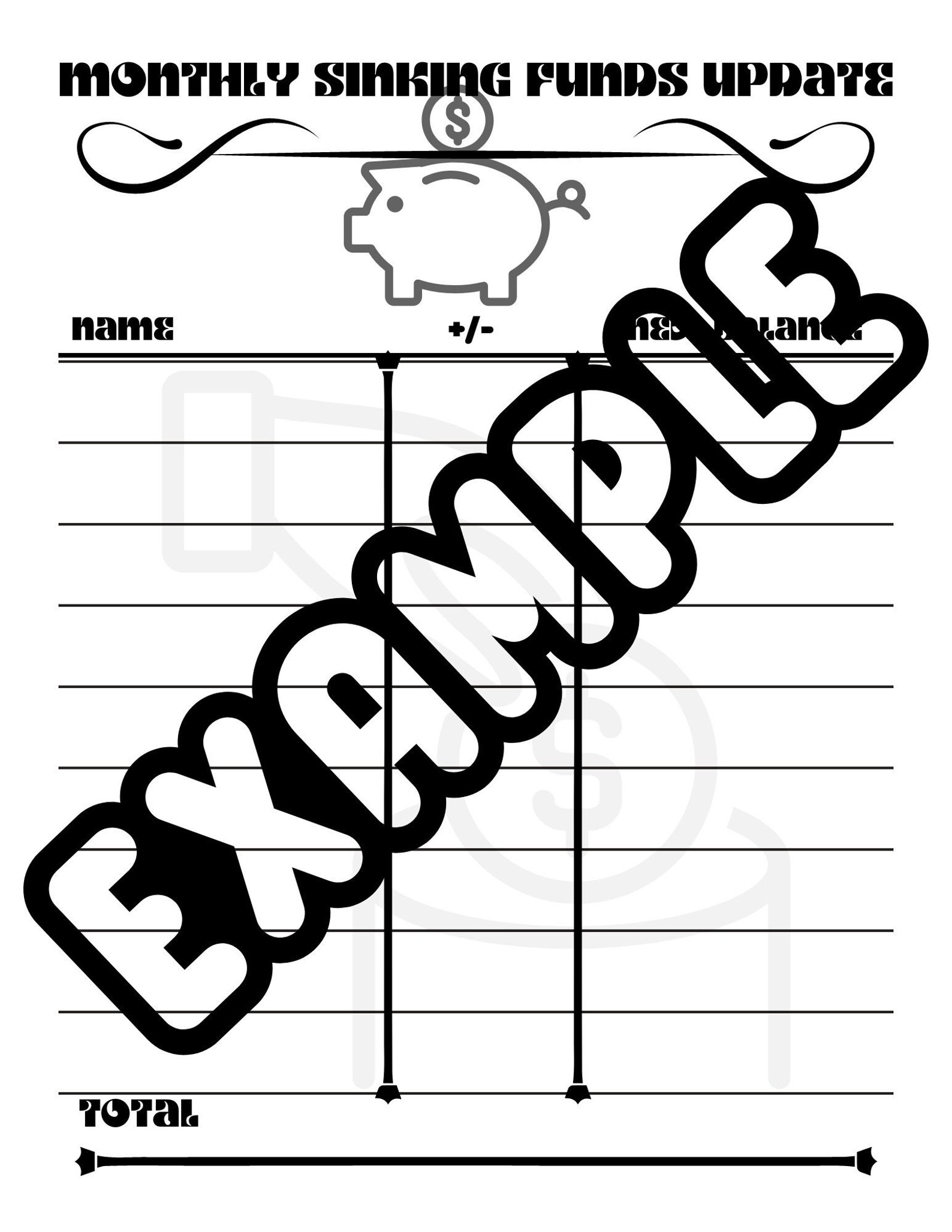 Printable Sinking Funds Tracker Template Instant Download Digital - Etsy