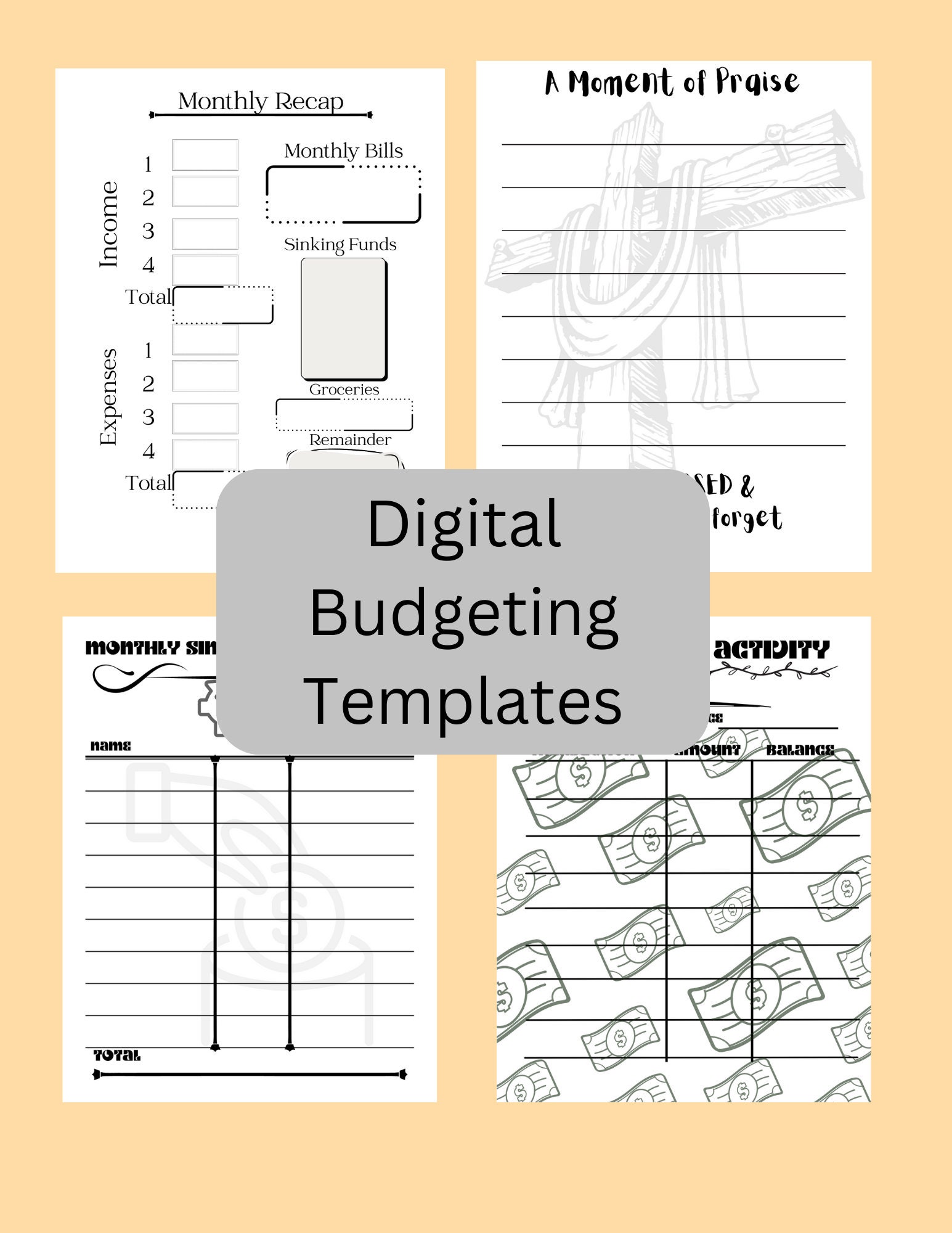 Printable Budgeting Planner Templates Bundle Instant Download Digital ...