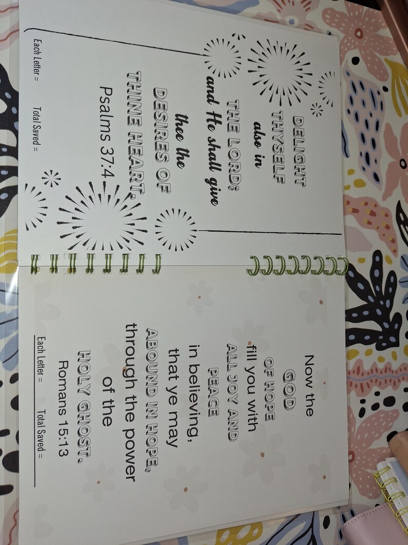 Color & Save Bible Verse Savings Challenge - Etsy