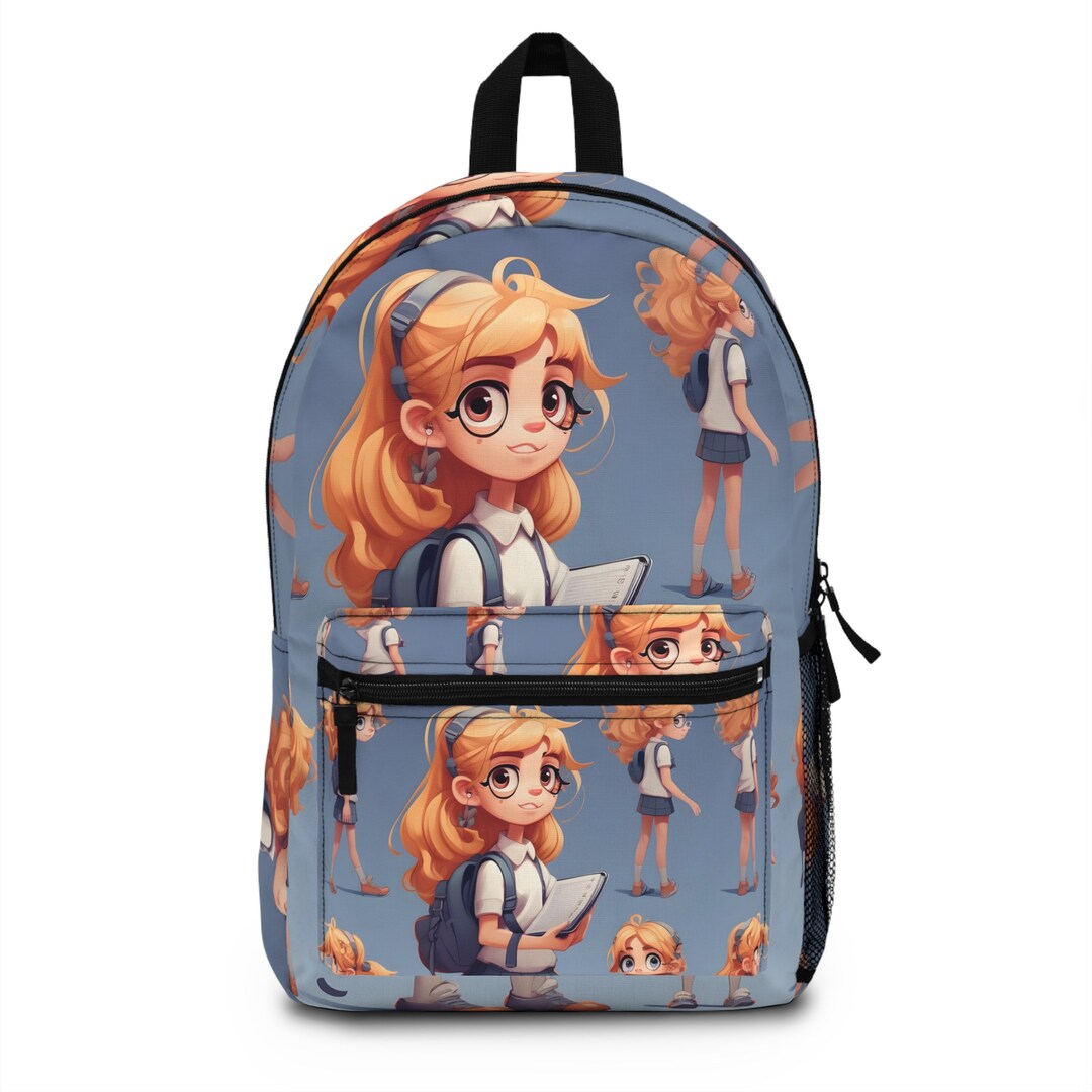 Anime School Girl Backpack: Waterproof Polyester Book Bag - Etsy