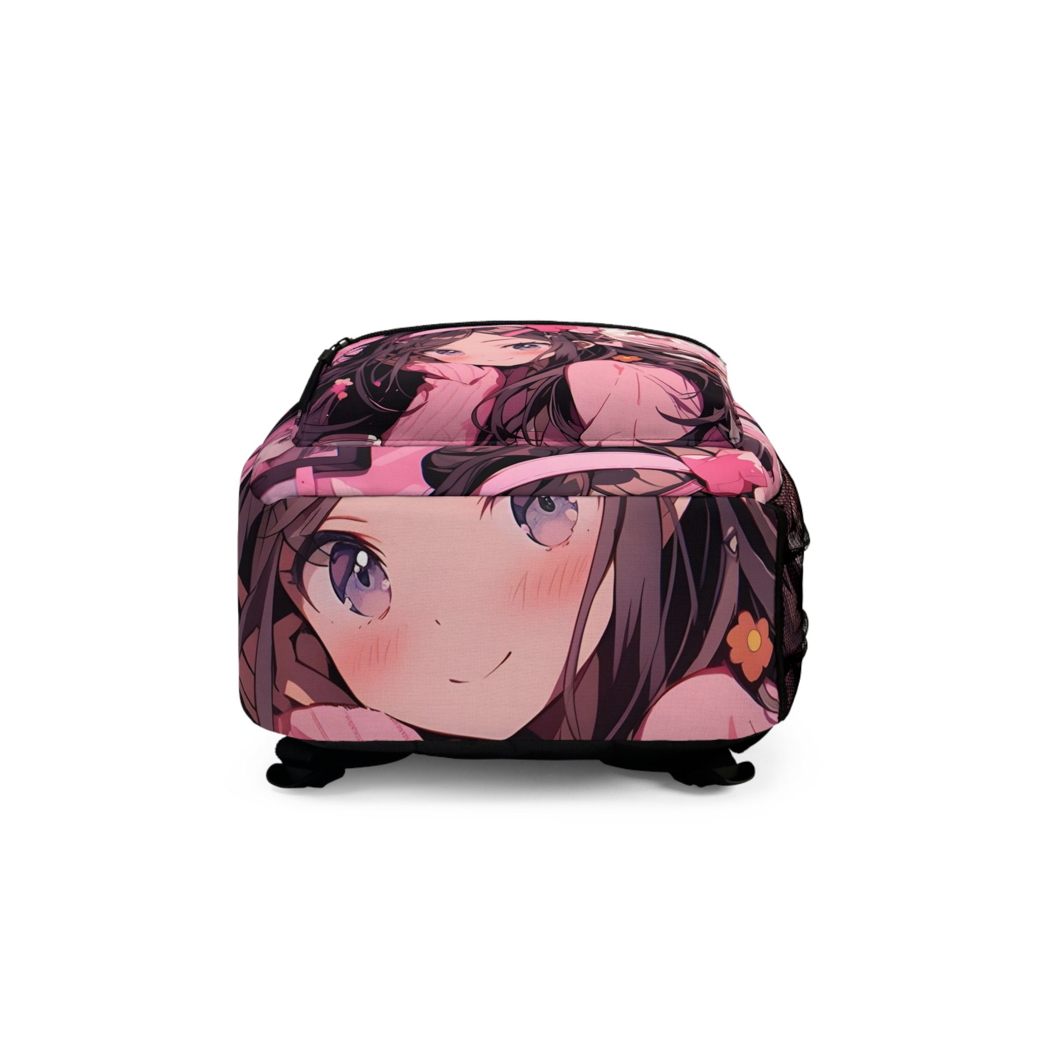 Kawaii Anime Girl Backpack - Pink School Bag - Etsy