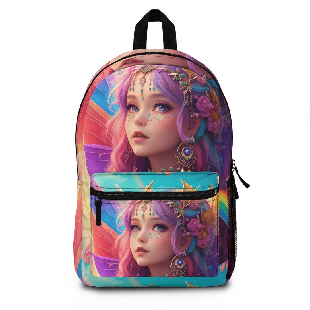 Colorful Anime Girl Backpack: Stand Out With Rainbow Hues - Etsy