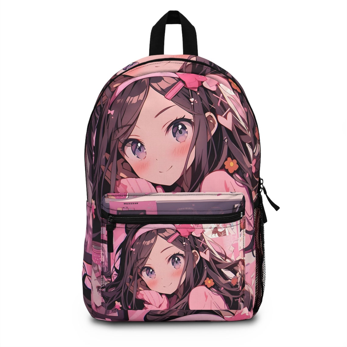 Kawaii Anime Girl Backpack - Pink School Bag - Etsy